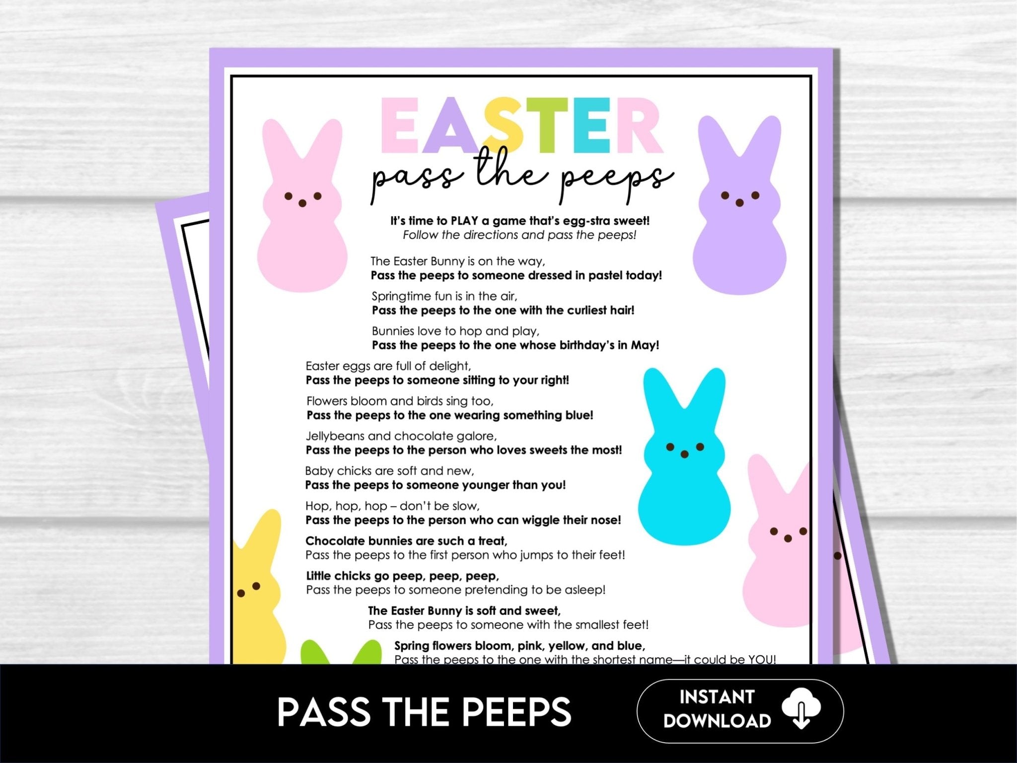 Easter Pass the Peeps Candy Game - Easter Party Game – Before The Party