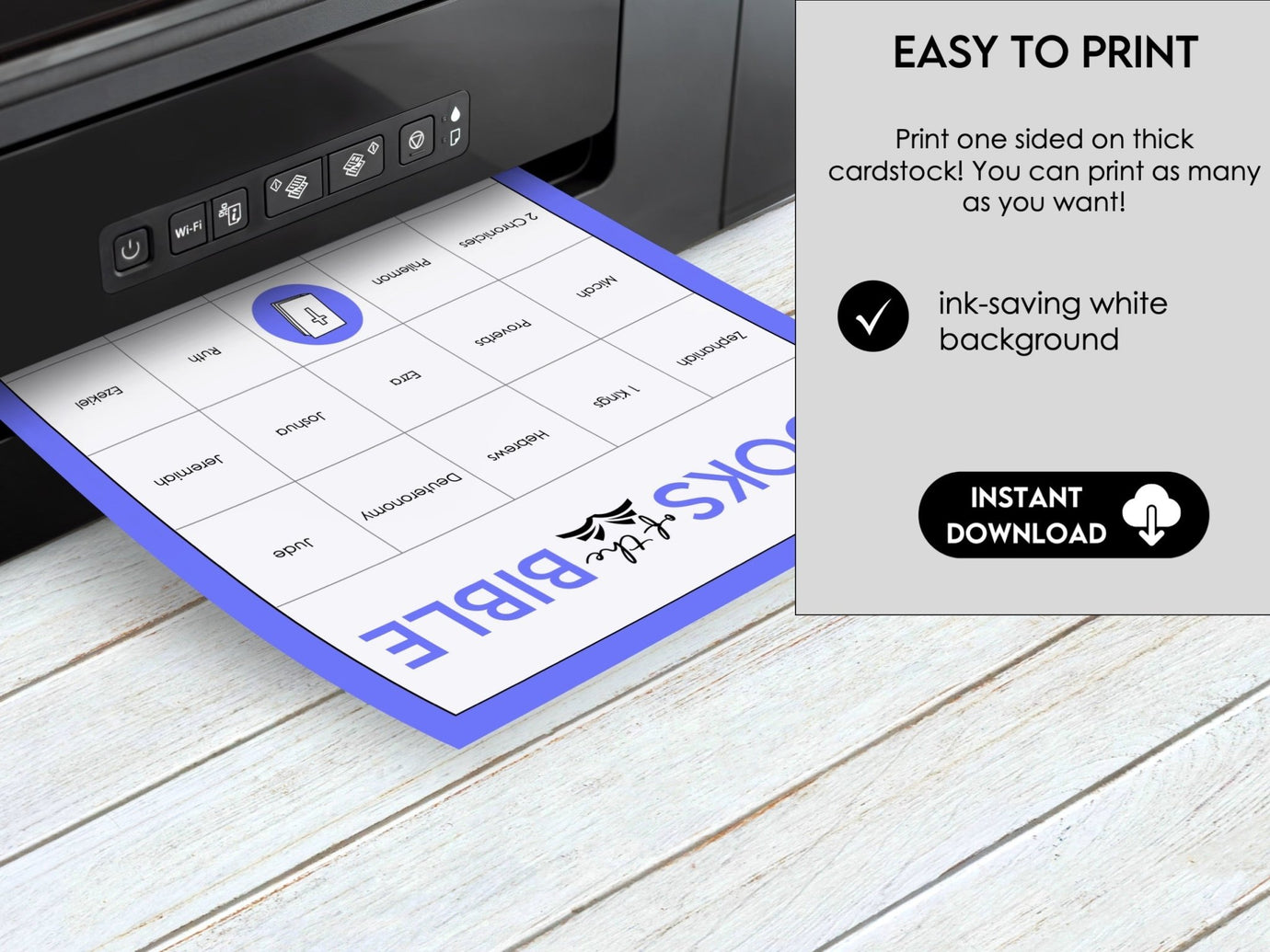 Books of the Bible Bingo Cards - 100 Game Cards for Church Groups ...