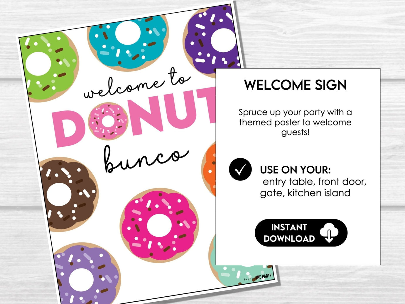 Pink & Orange Dunkin Donuts-Inspired Bunco Party Printables – Before ...