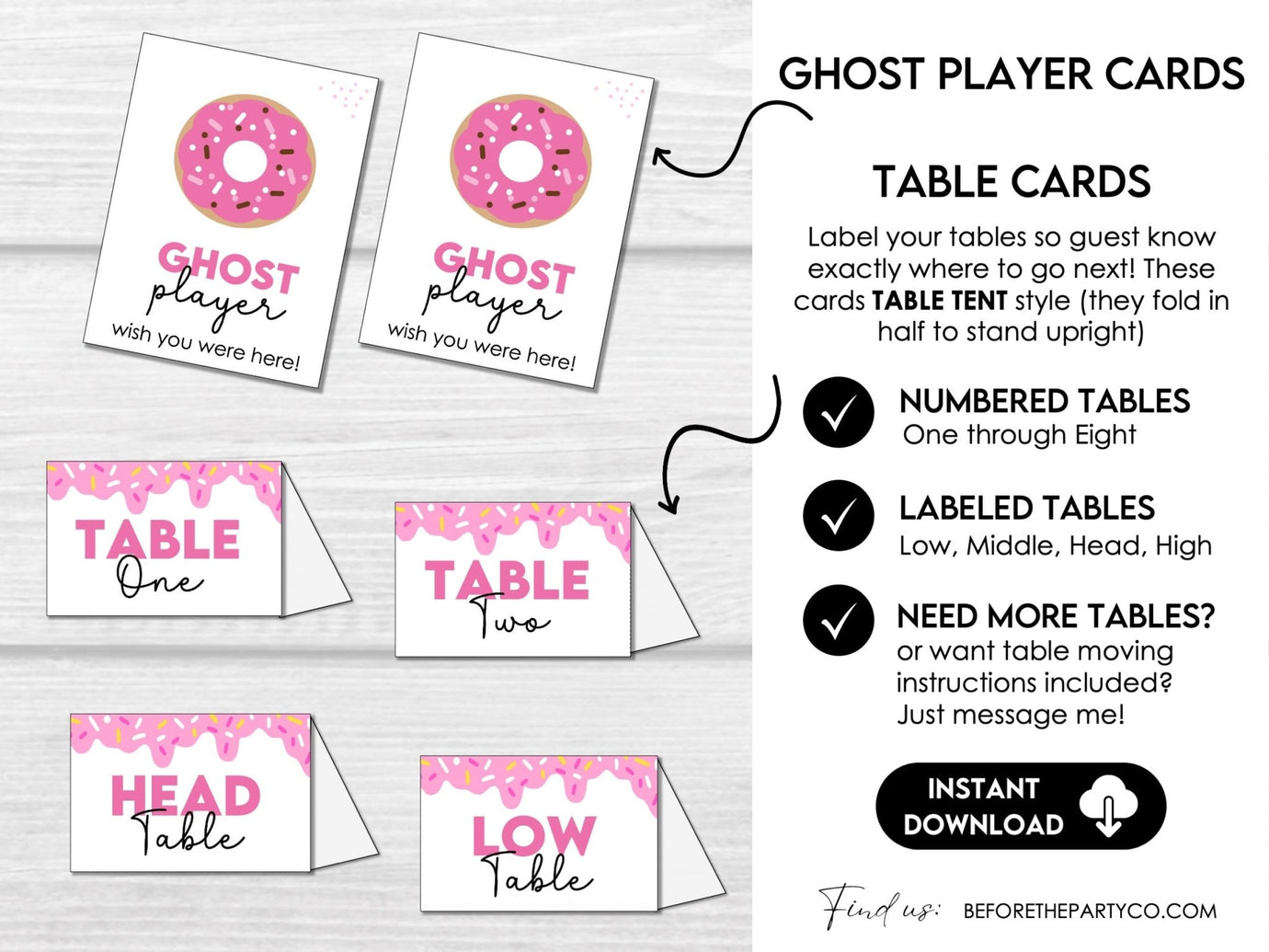 Pink & Orange Dunkin Donuts-Inspired Bunco Party Printables – Before ...