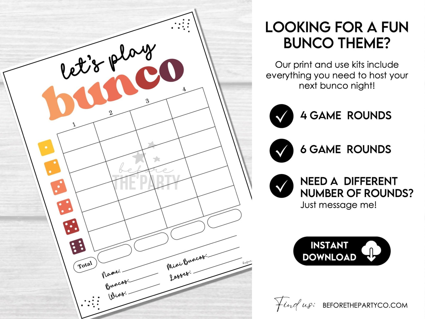 Halloween Bunco Score Sheets - Printable Bunko Night Tally Sheets ...