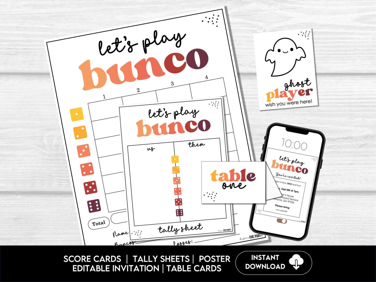 Printable Bunco Score Sheets For Your Next Party – Before The Party