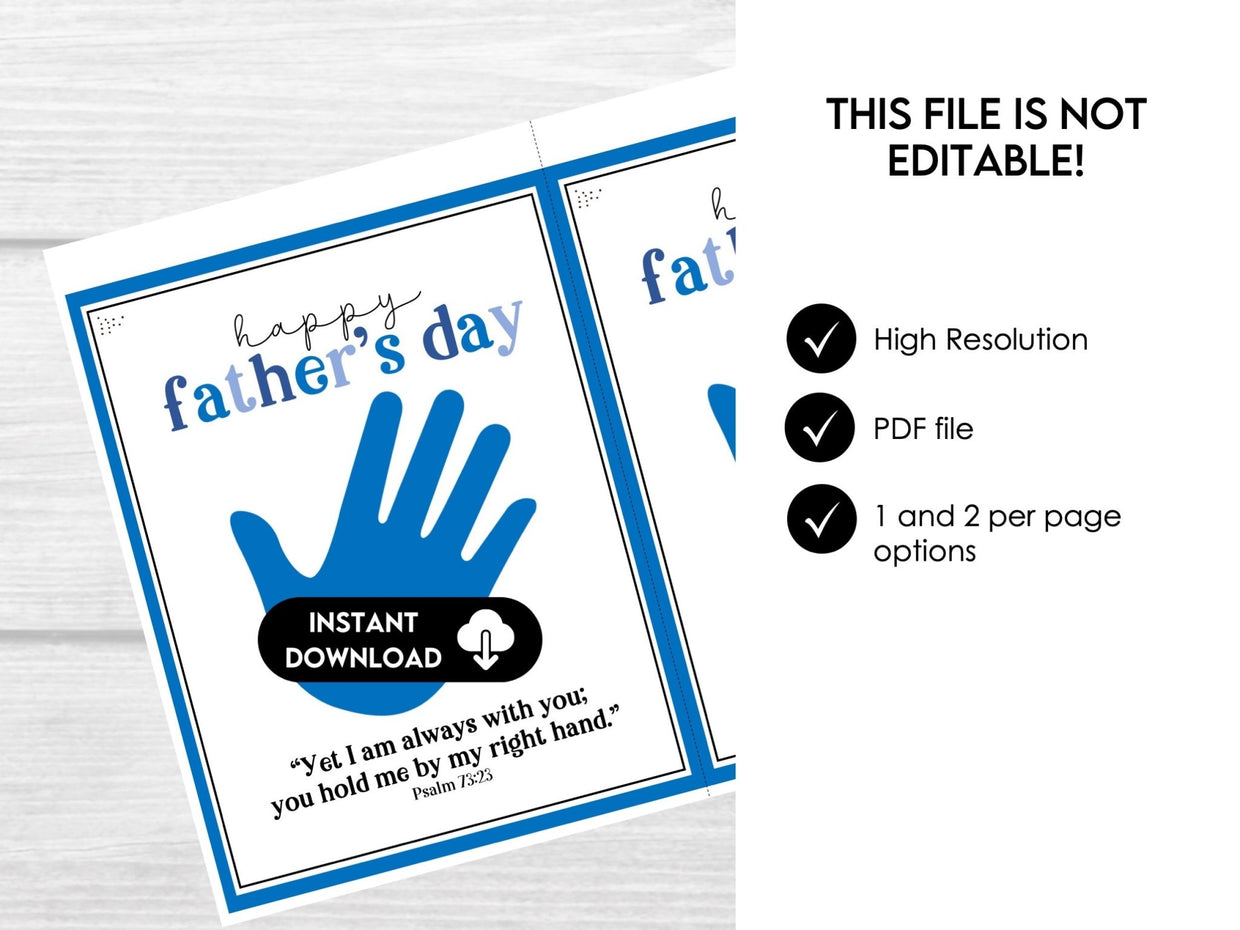 Father's Day Bible Verse Handprint Craft – Before The Party