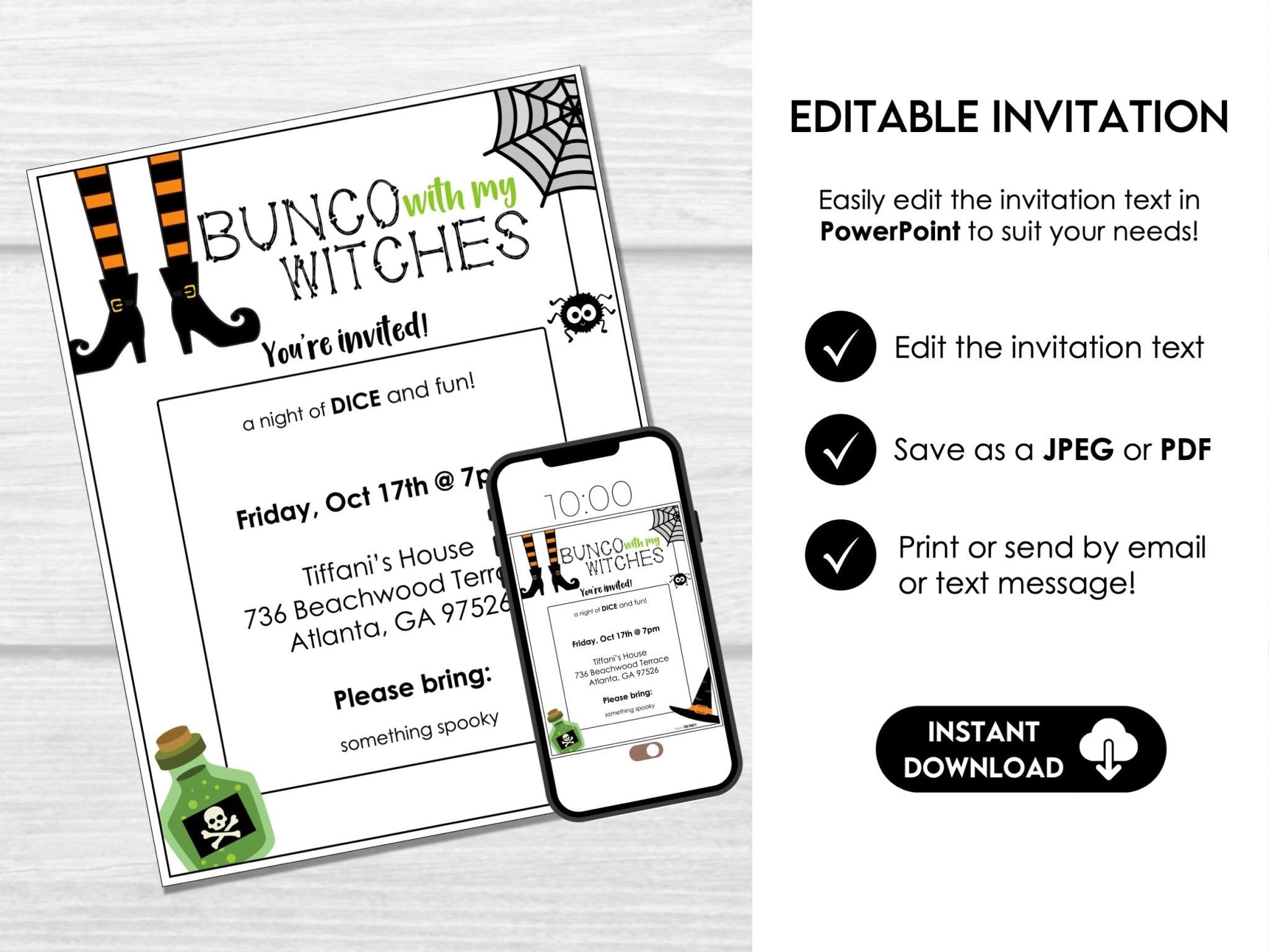 Halloween Bunco Score Cards, Bunco with my Witches Score Sheets, Octob ...