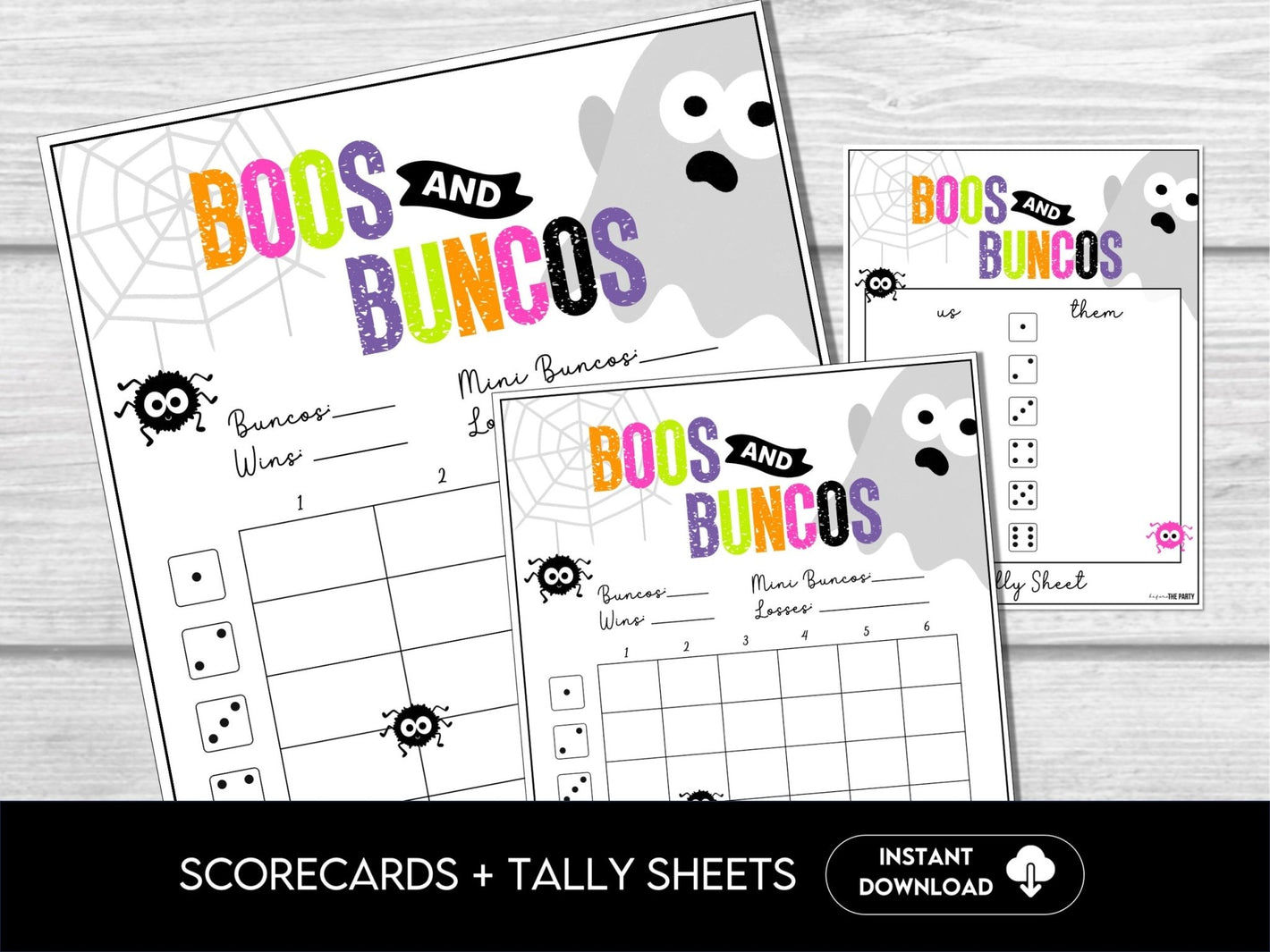 Halloween Bunco Score Sheets - Printable Bunko Night Tally Sheets ...