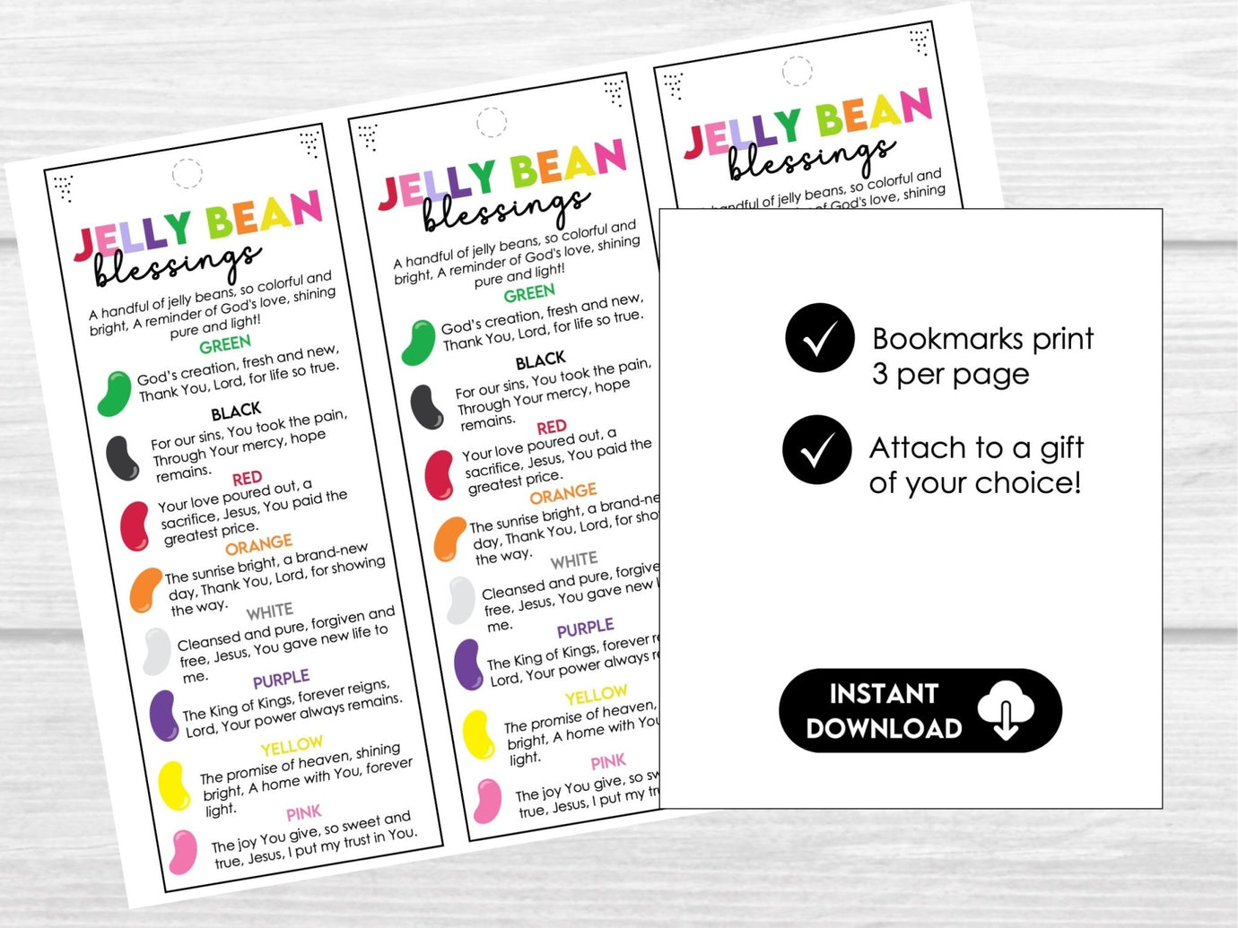 Jelly Bean Prayer Bookmark Printable - Church & School – Before The Party