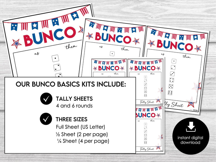 Patriotic USA Bunco Set - Labor Day Bunco, 4th of July Bunco – Before ...