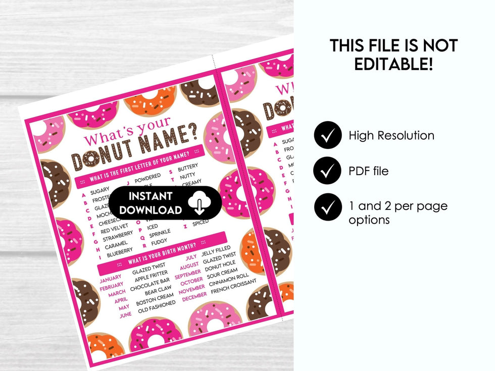 Donut Name Generator Game with Name Tags - Fun Icebreaker – Before The ...