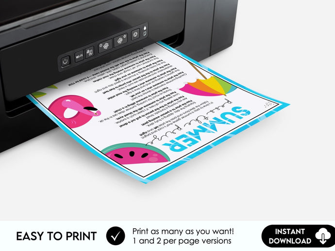 Summer Pass The Prize Party Game - Fun Summer Present Game – Before The ...