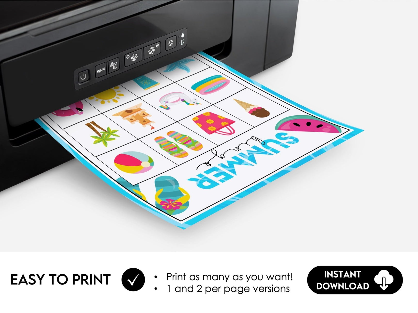 Summer Vocabulary Bingo Game Cards - 30 Game Cards S1 – Before The Party