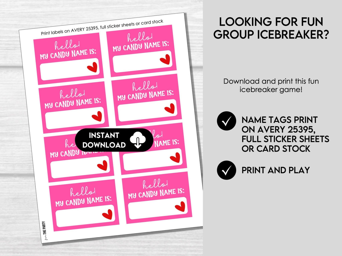 Candy Name Generator Game for Valentine's Day Party – Before The Party