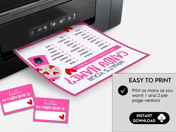 Candy Name Generator Game for Valentine's Day Party – Before The Party