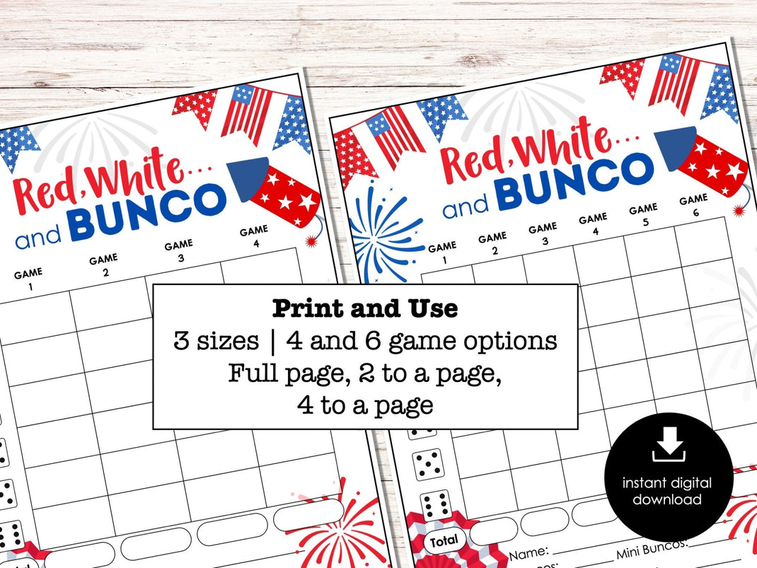 Summer Bunco Party Printables – Before The Party