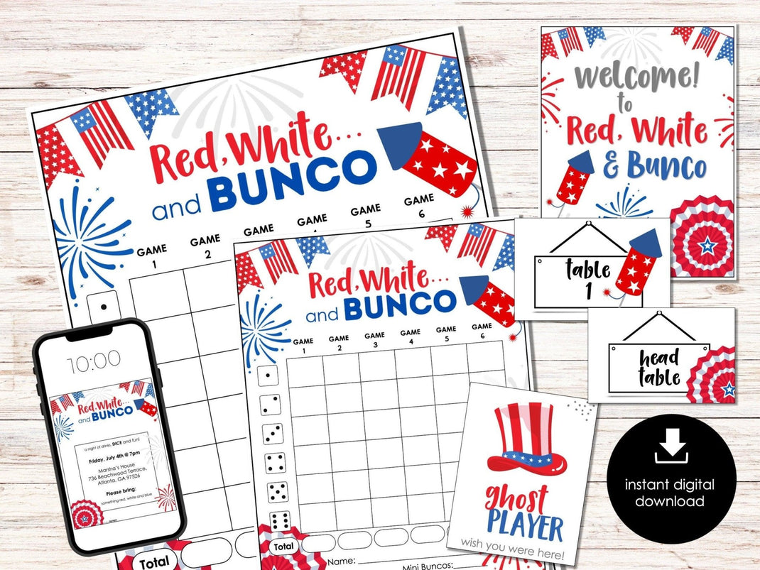 Summer Bunco Party Printables – Before The Party