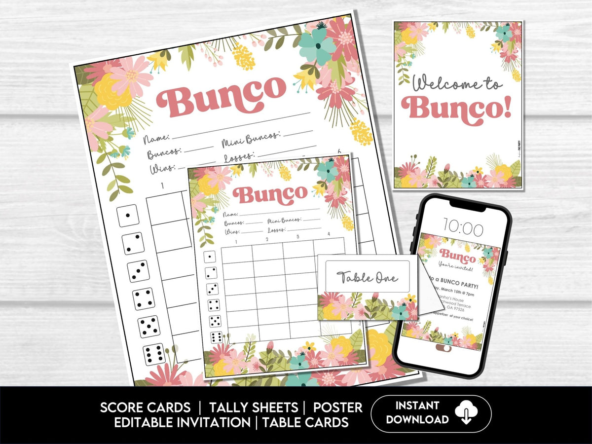 Spring Theme Bunco Sets – Before The Party