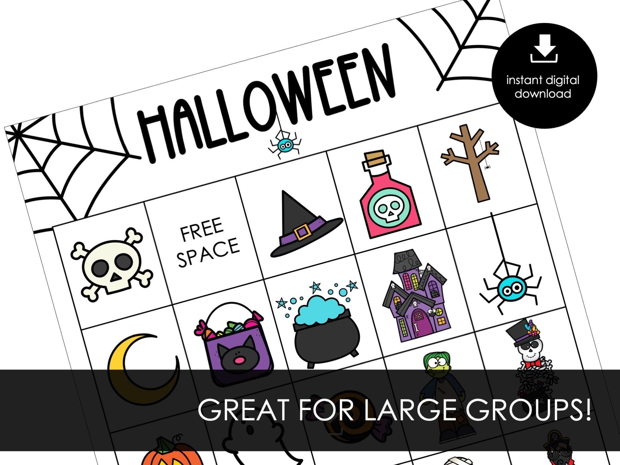 Halloween Bingo, Printable Halloween Vocabulary Bingo Game, Practice H ...