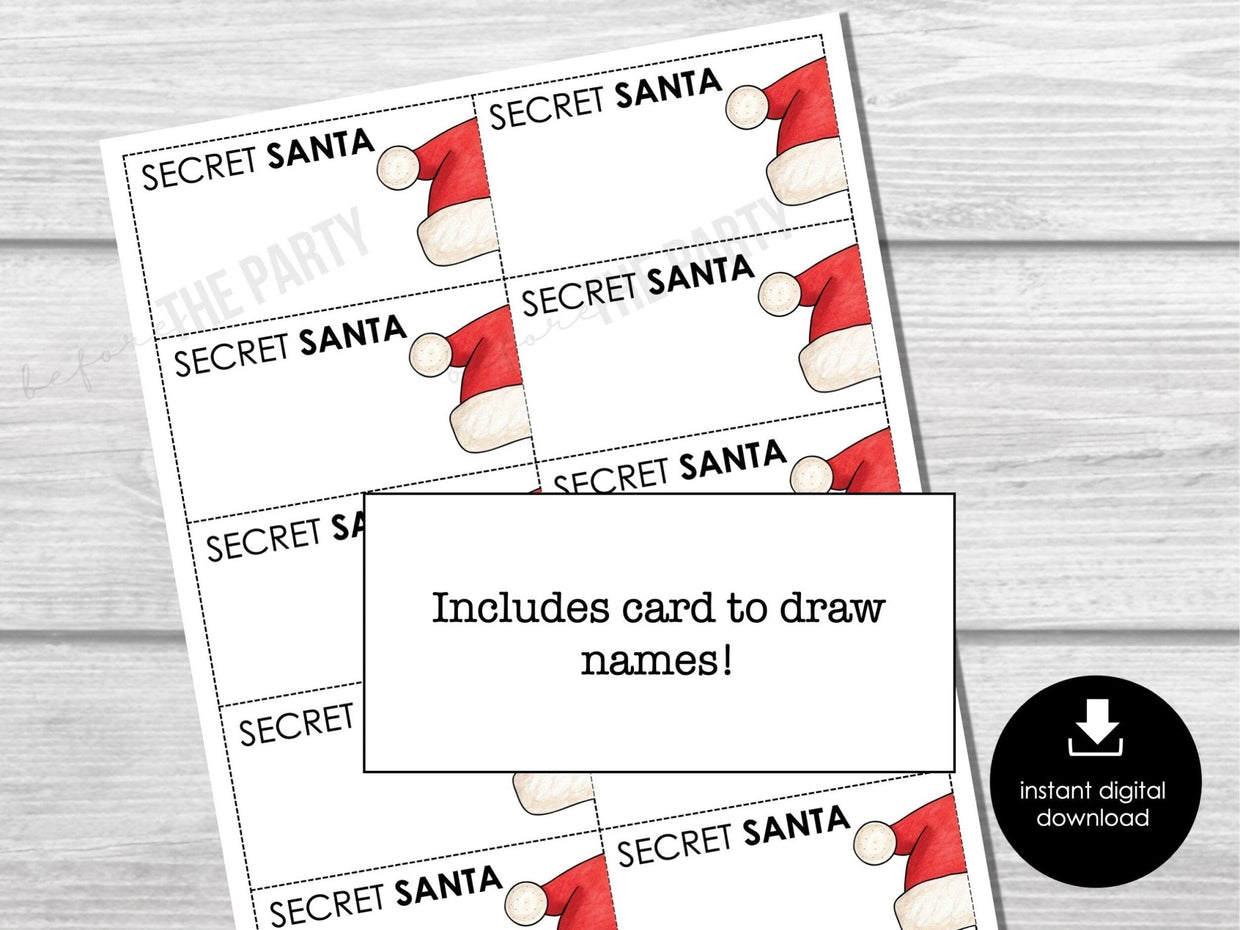 Classroom Secret Santa Questionnaire | Printable Gift Swap – Before The ...