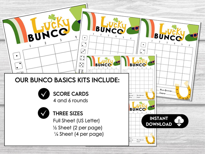 St. Patrick's Day Printable Bunco Score Sheets – Before The Party
