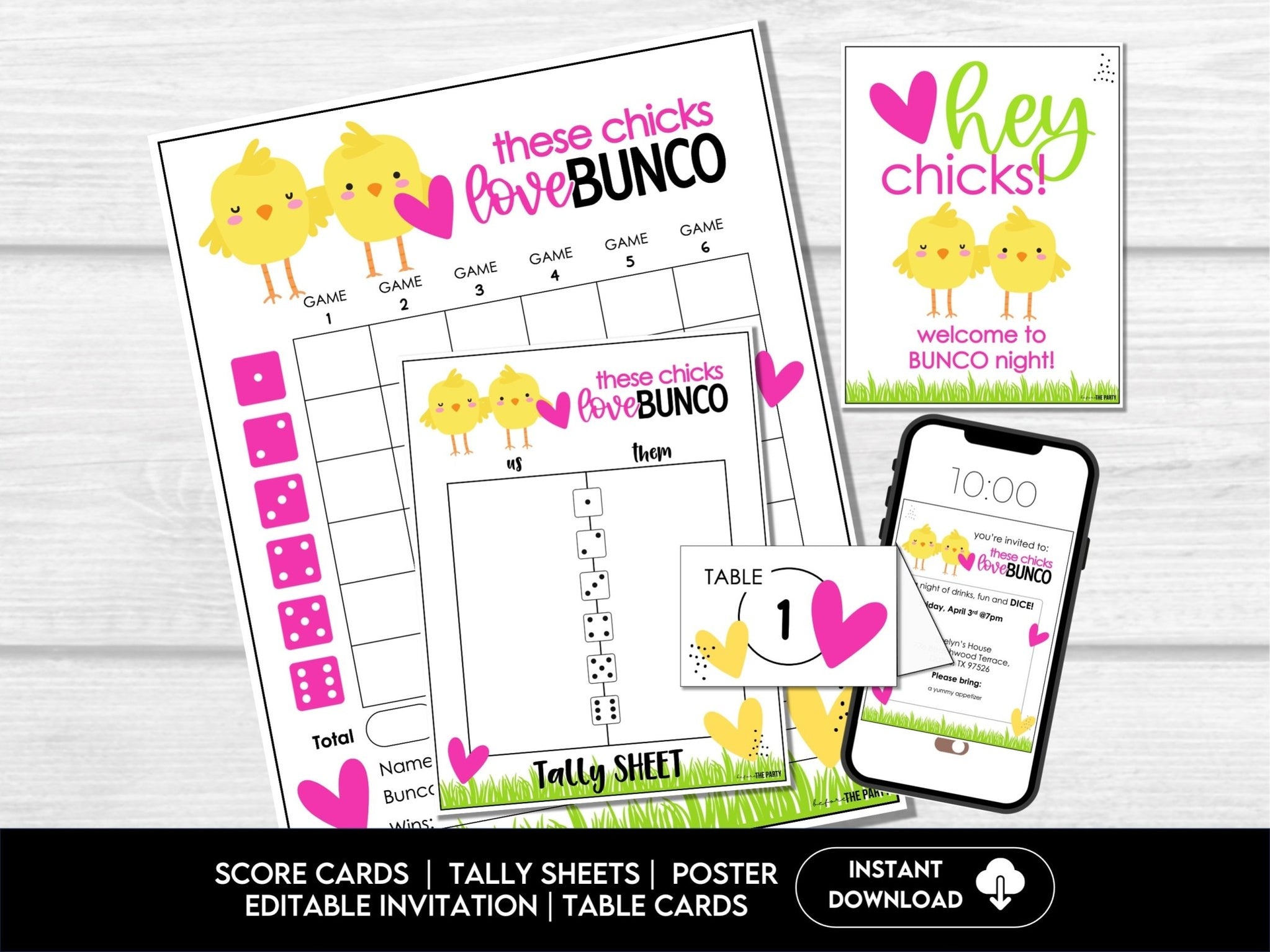 Printable Bunco Score Sheets For Your Next Party – Before The Party
