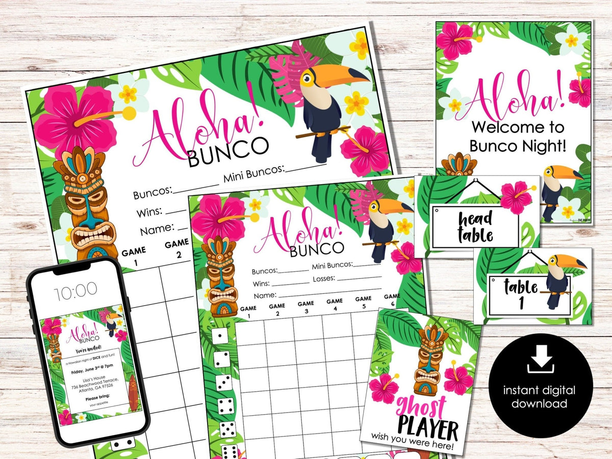 Summer Bunco Party Printables – Before The Party